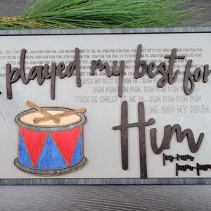 Little Drummer Boy SVG Christmas Carol Laser Ready Home Decor Pa Rum Pa ...