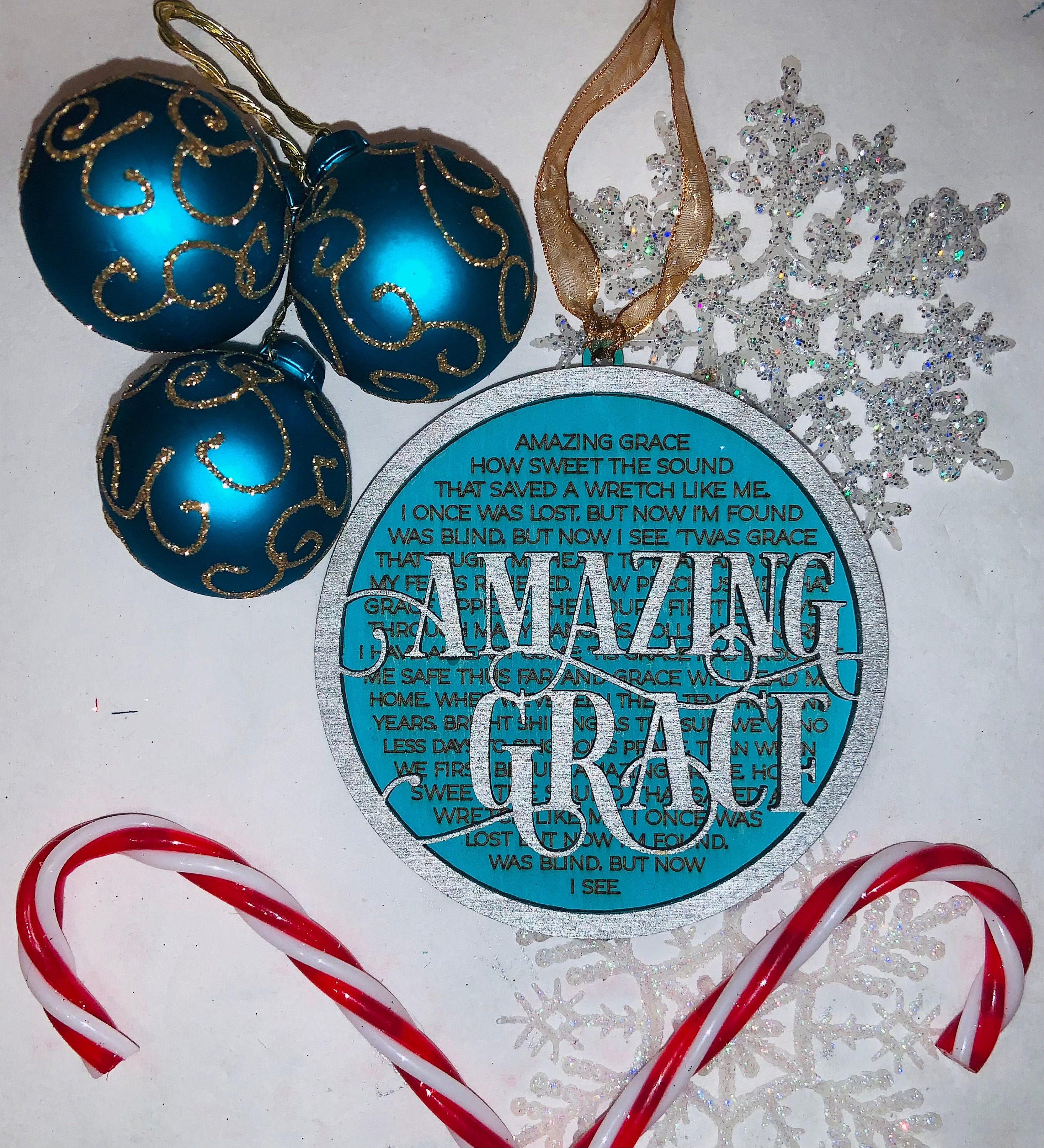 Amazing Grace Ornament SVG Digital File GLOWFORGE Laser Ready - Etsy