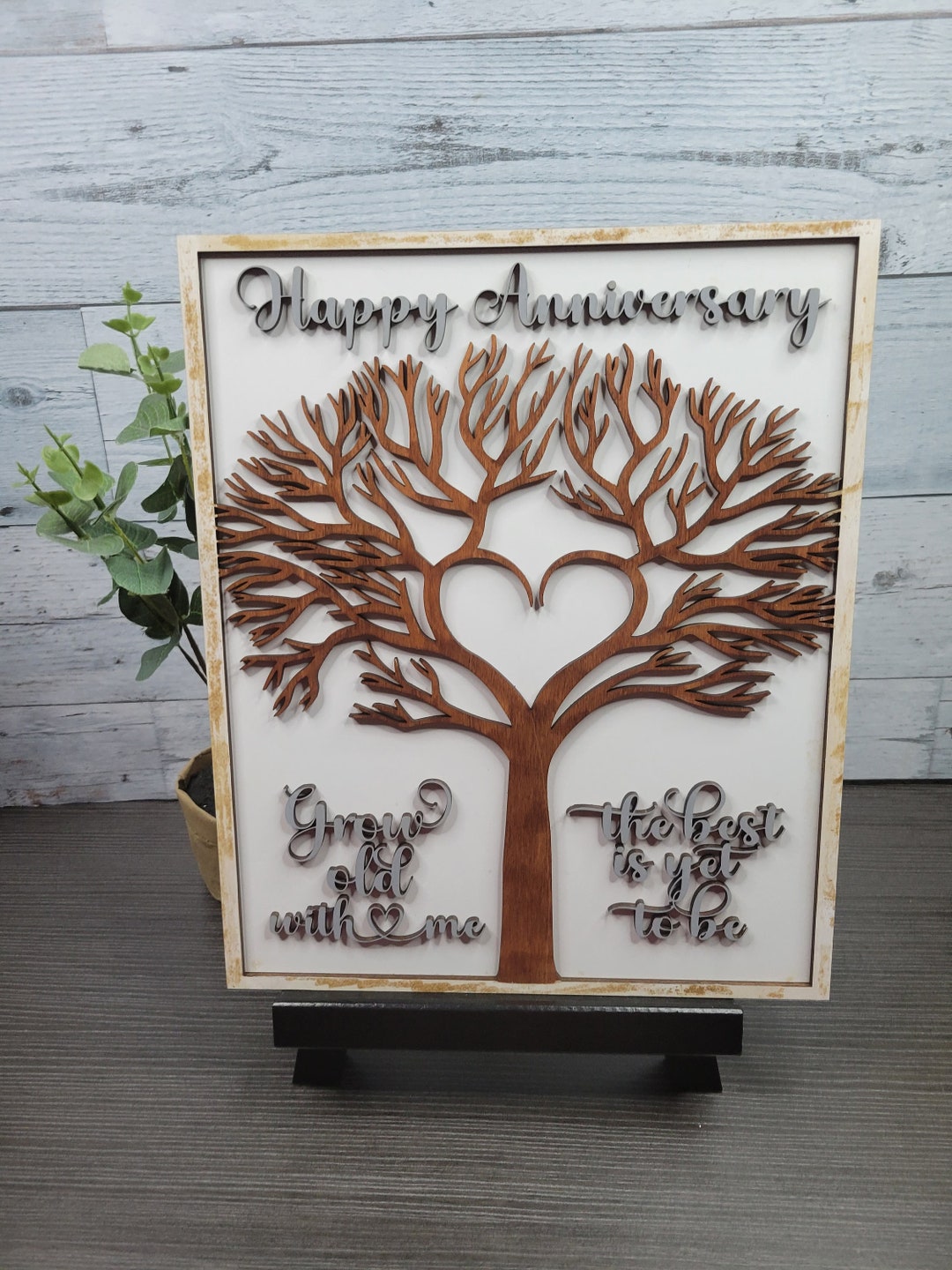 Grow Old With Me the Best is yet to Be Anniversary Tree SVG Laser File ...