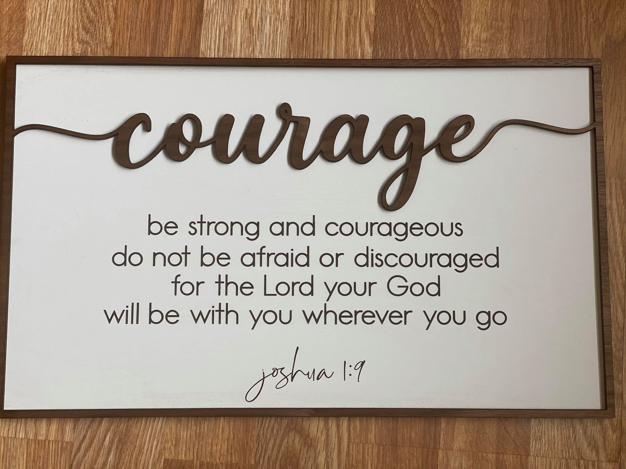 Joshua 1:9 Courage SVG File Laser Ready Be Strong and - Etsy