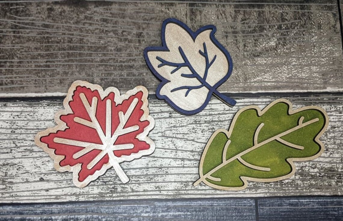 Layered Fall Leaves Laser Ready SVG Glowforge Autumn Halloween | Etsy