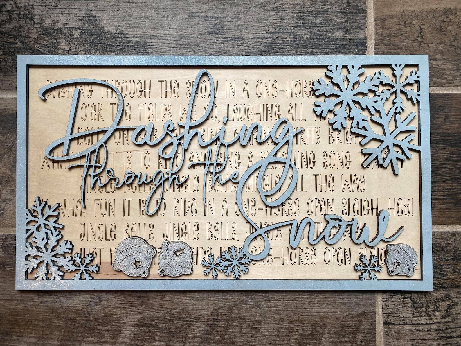 Jingle Bells Dashing Through the Snow SVG Laser Ready - Etsy