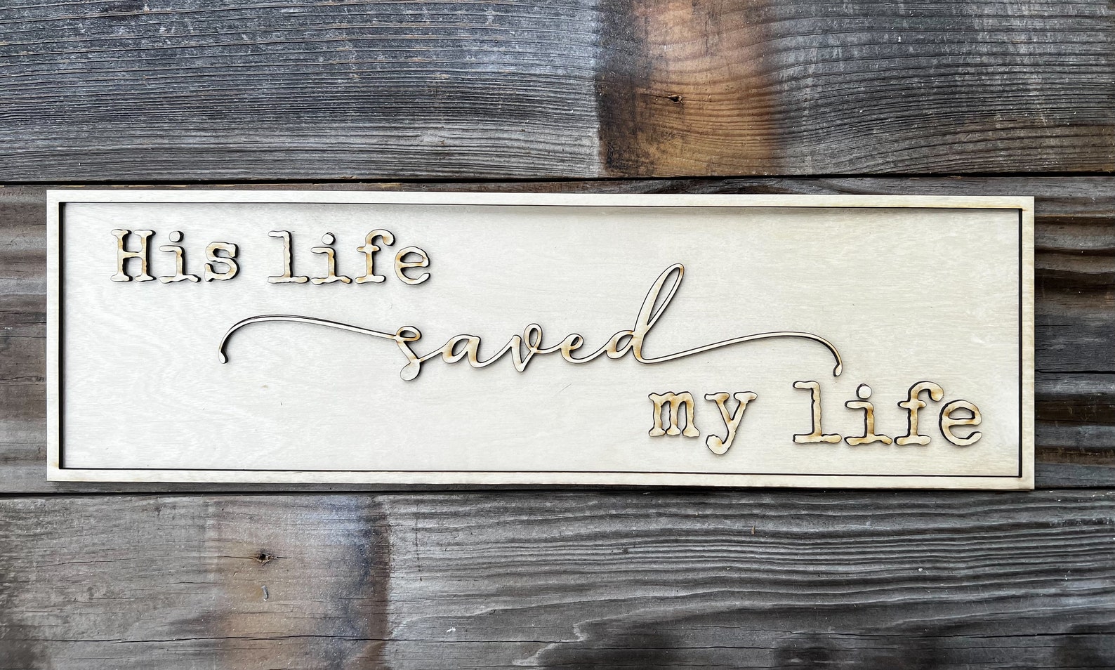 His Life Saved My Life Laser SVG Glowforge Digital File Religious ...
