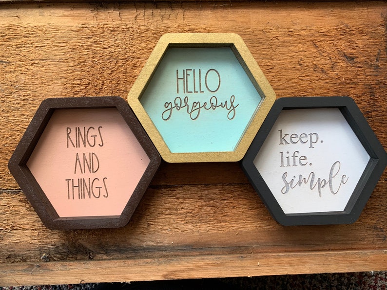 Trinket Dish Mini Sign SVG Digital File GLOWFORGE Ready Laser - Etsy