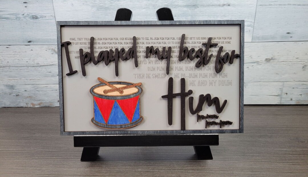 Little Drummer Boy SVG Christmas Carol Laser Ready Home Decor Pa Rum Pa ...