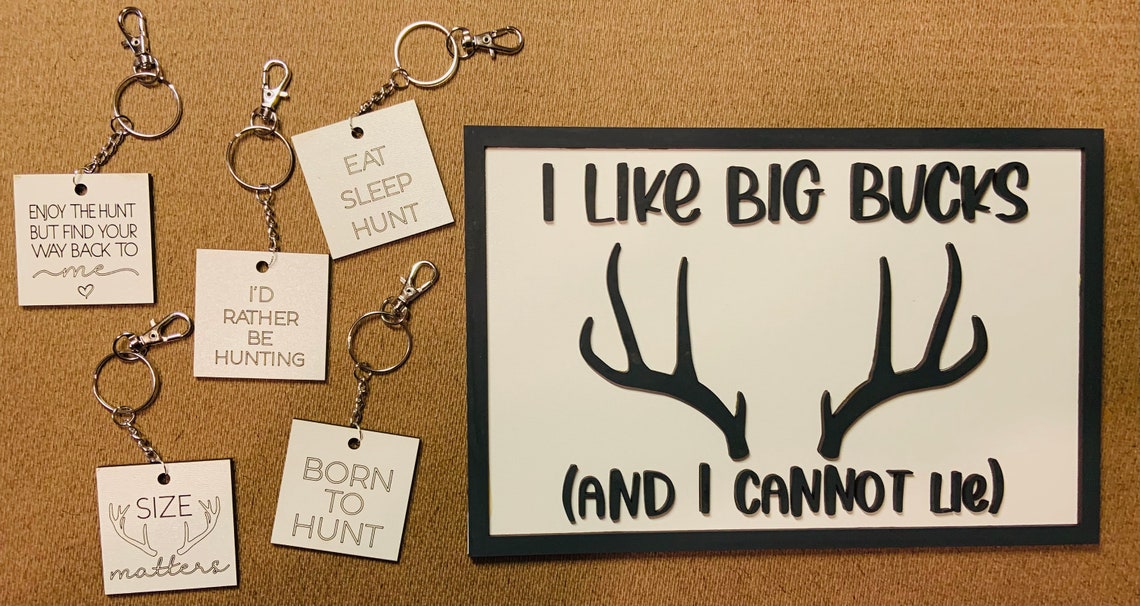 Big Bucks Deer Hunting SVG File Plus Set of Keychains - Etsy