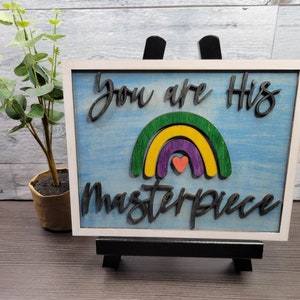 You Are His Masterpiece Rainbow God SVG Laser Ready File Spiritual Home ...