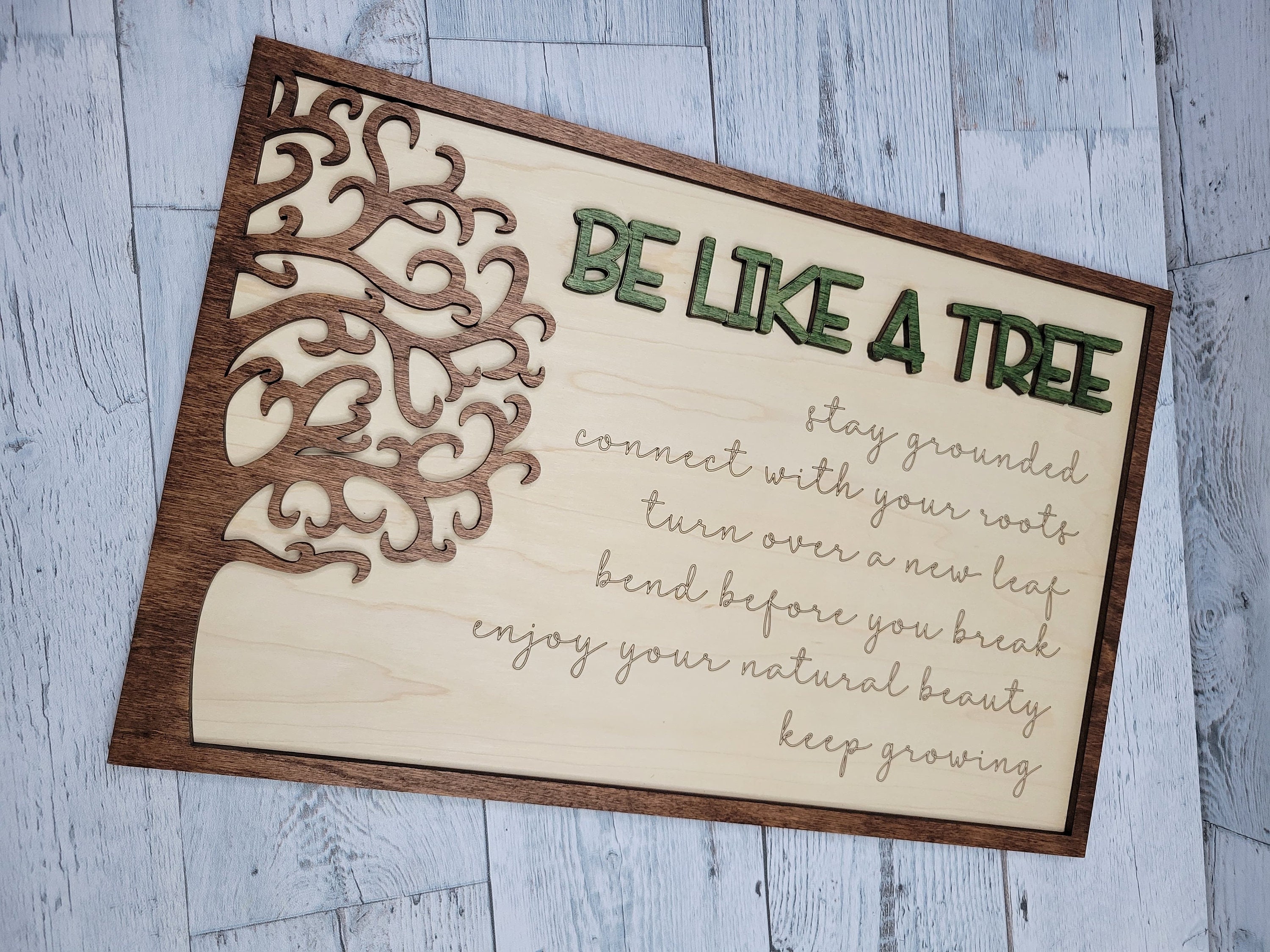 Be Like a Tree SVG Laser Ready File DIY Layered Sign - Etsy