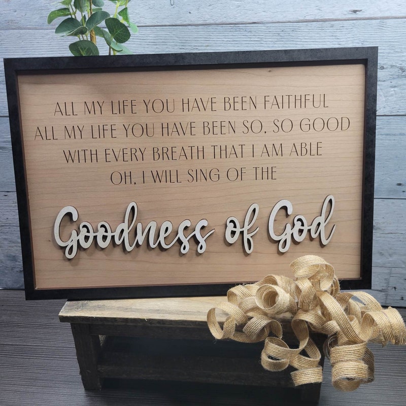 Goodness of God Sign - Etsy