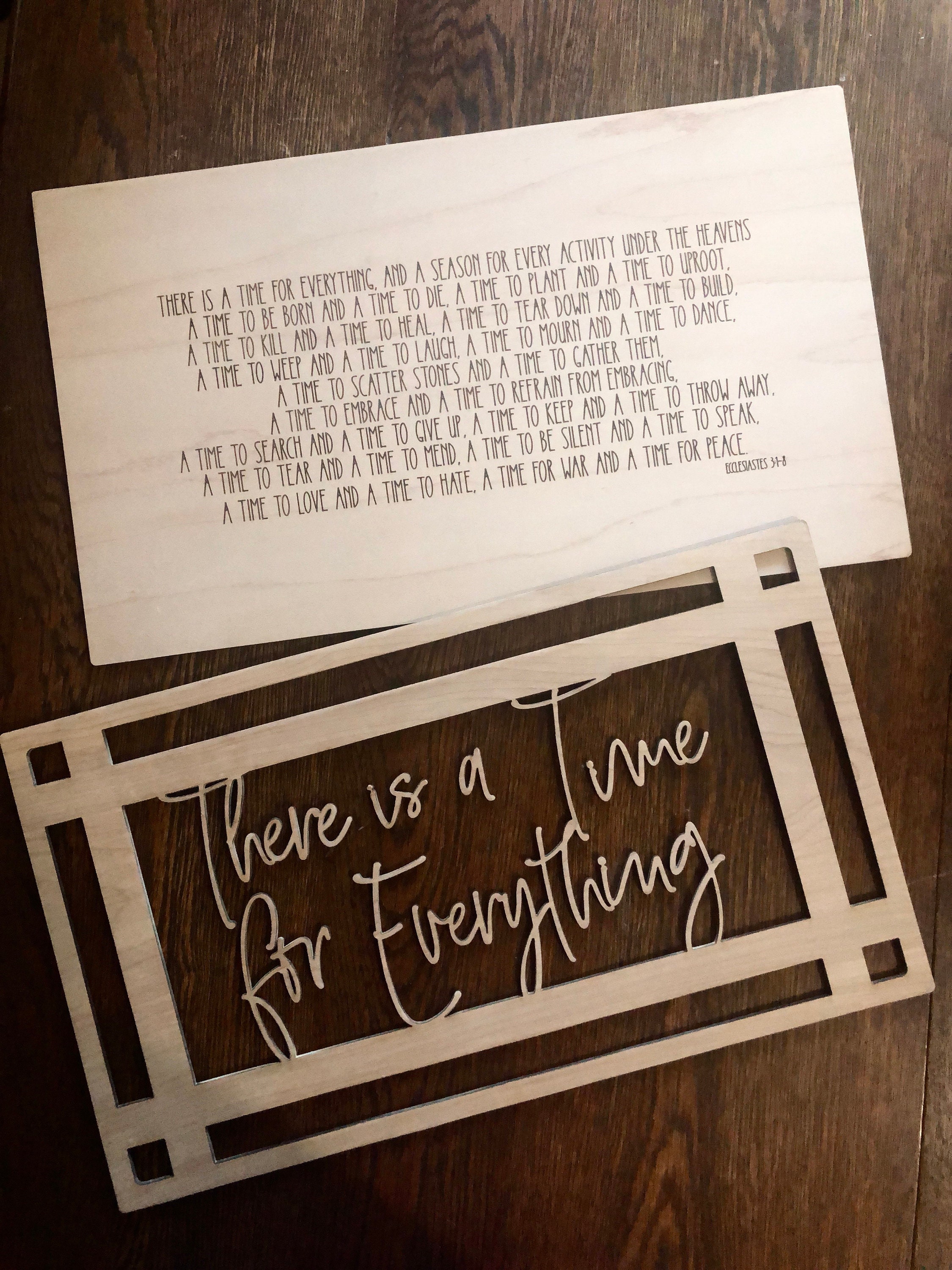 There is a Time for Everything Ecclesiastes 3: 1-8 Laser Ready - Etsy