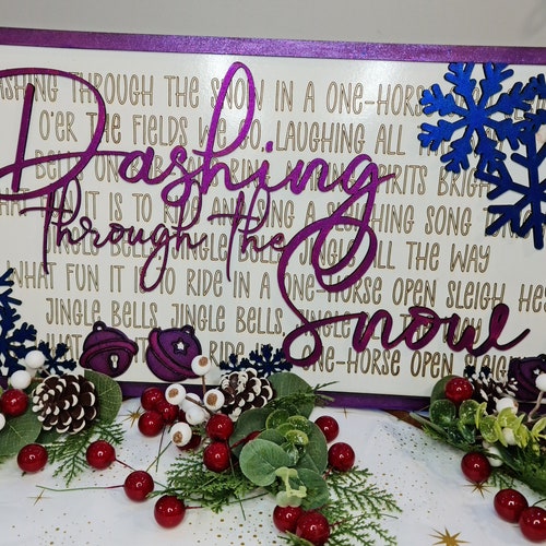 Jingle Bells Dashing Through the Snow SVG Laser Ready | Etsy