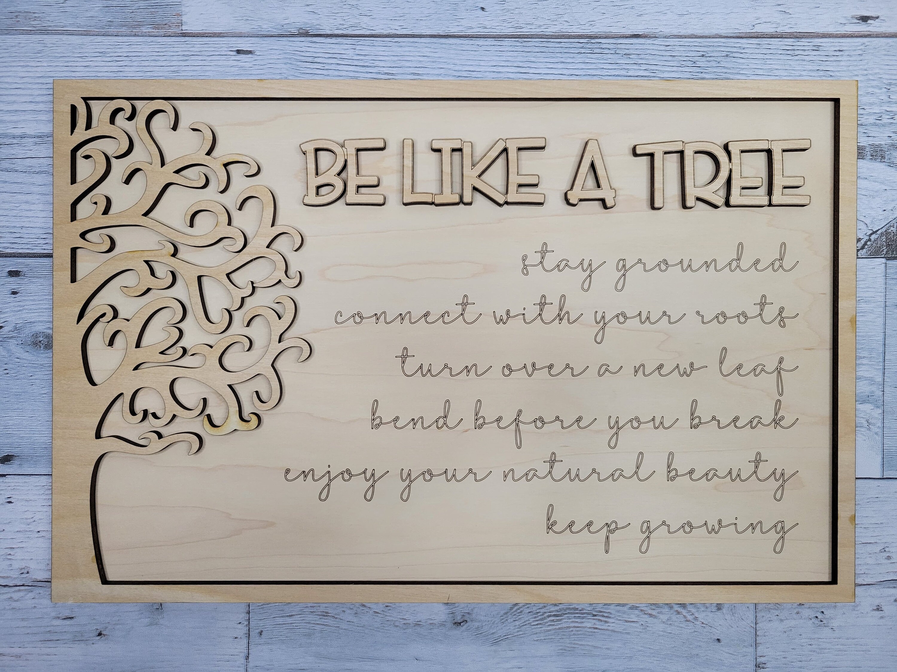 Be Like a Tree SVG Laser Ready File DIY Layered Sign - Etsy