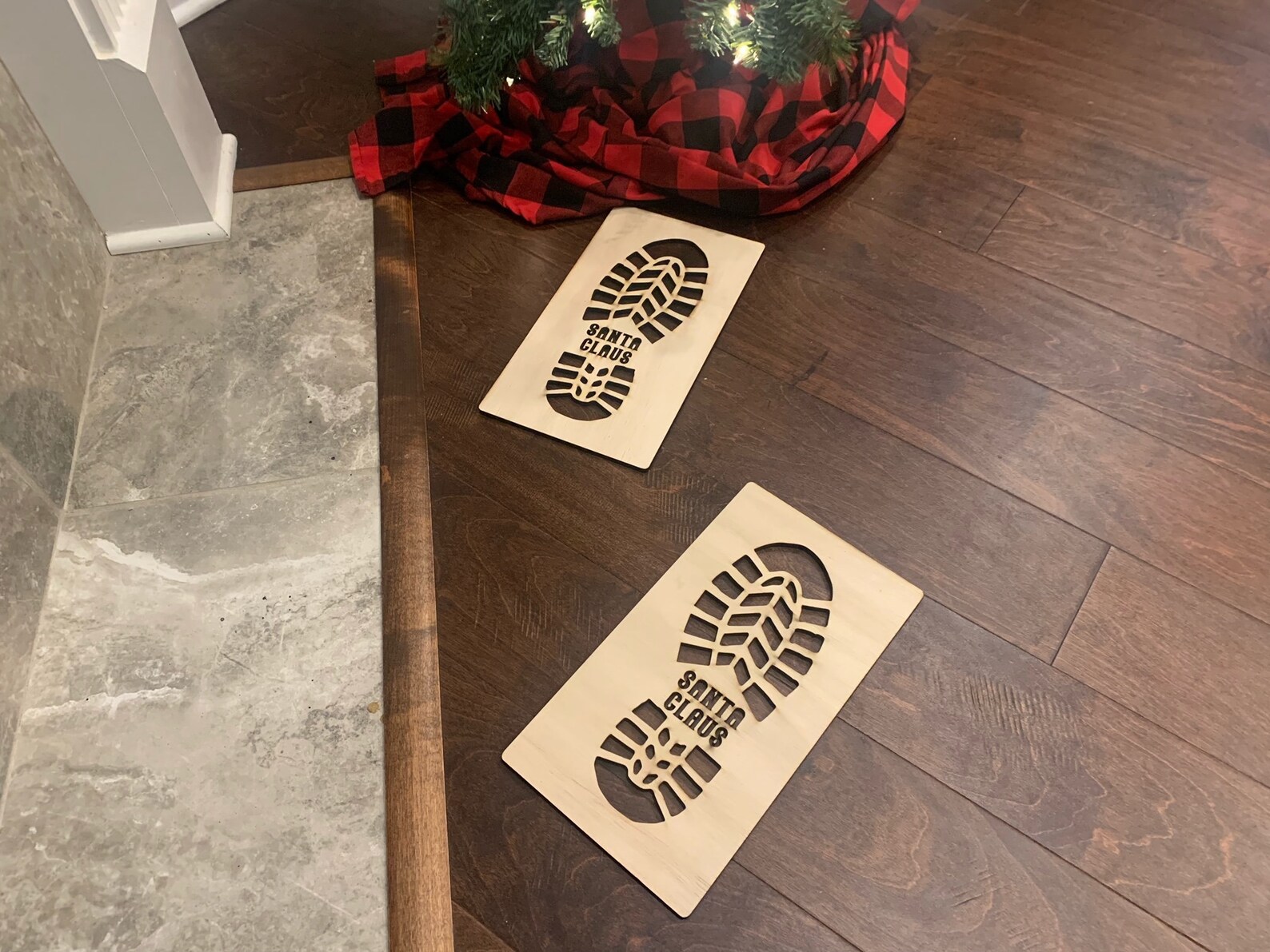 Santa Boot Print Stencil SVG File Holiday Spirit Magic of Christmas - Etsy