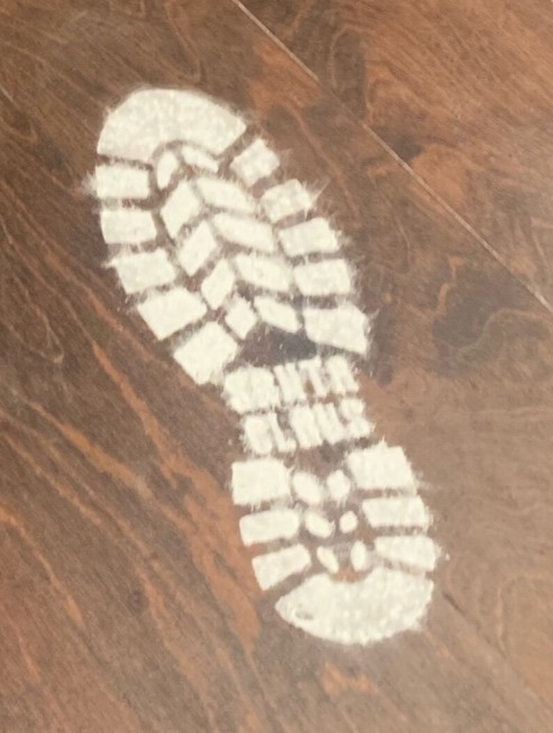 Santa Boot Print Stencil SVG File Holiday Spirit Magic of - Etsy