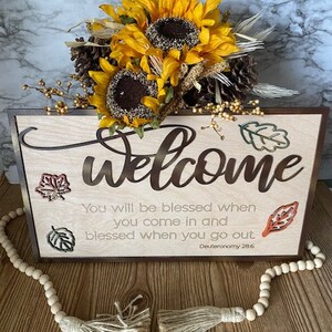 Welcome Laser Ready SVG Blessed When You Go in and Blessed When You Go ...