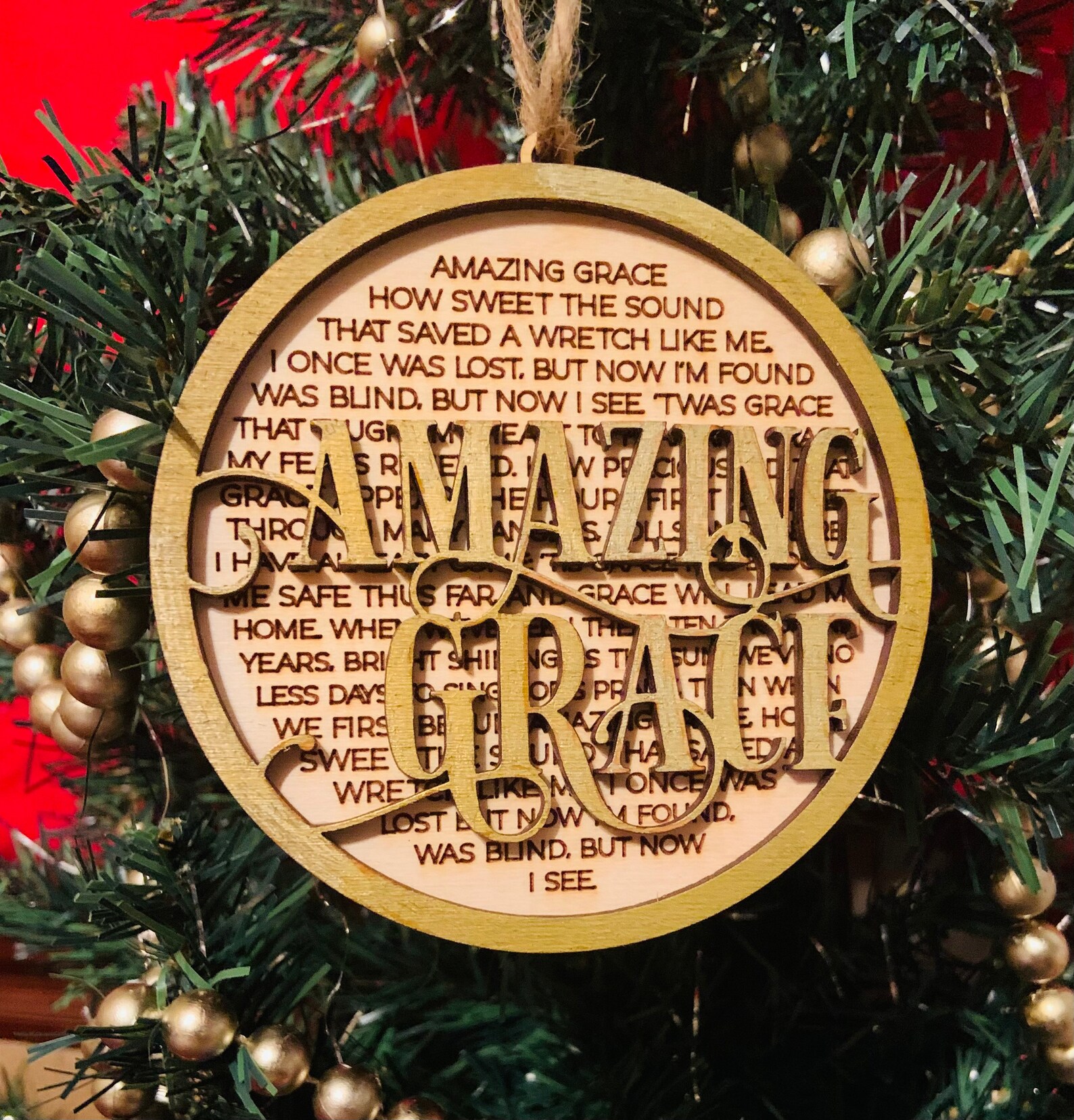 Amazing Grace Ornament SVG Digital File GLOWFORGE Laser Ready - Etsy