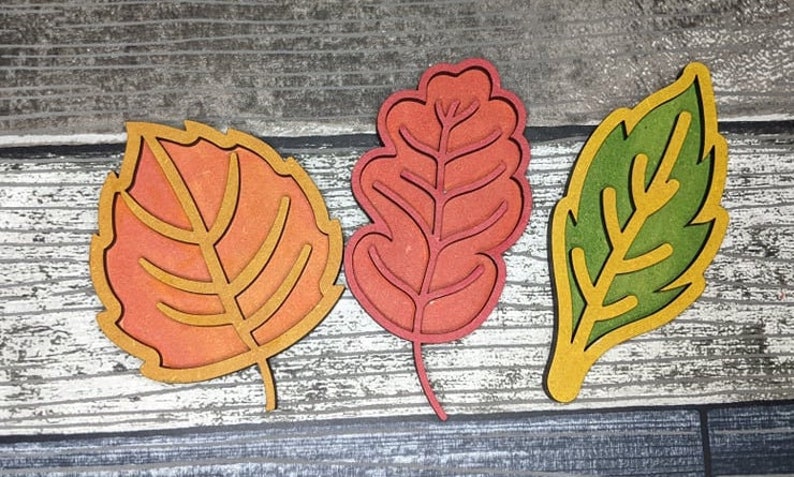 Layered Fall Leaves Laser Ready SVG Glowforge Autumn Halloween | Etsy