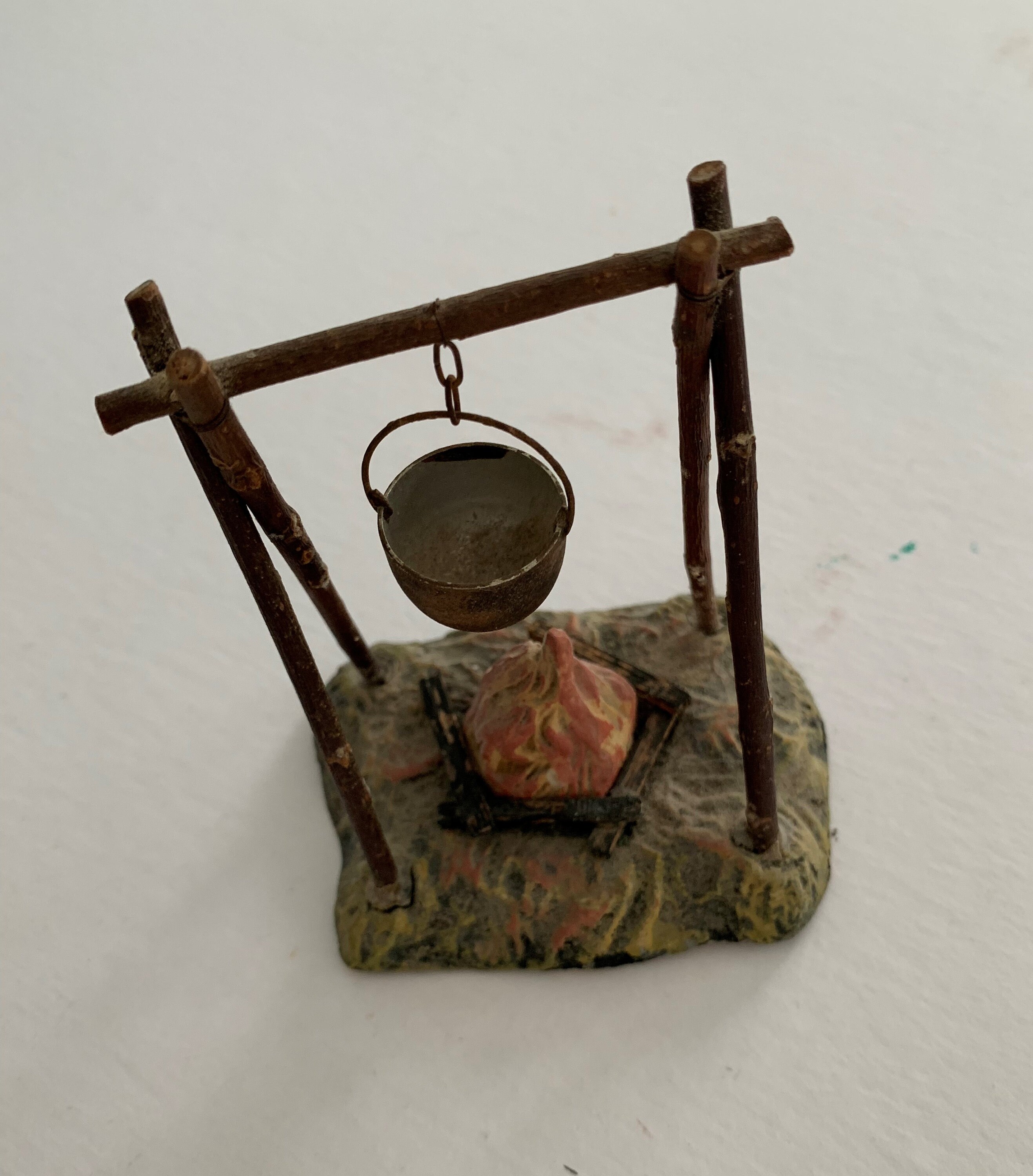Antique Miniature Campfire Toy - Etsy