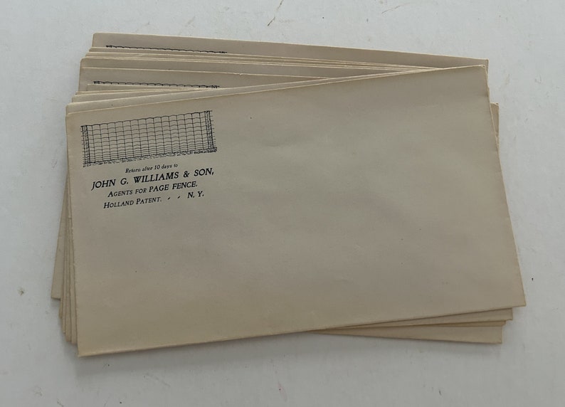 Vintage Unused Business Envelopes Advertising Page Fence - Etsy