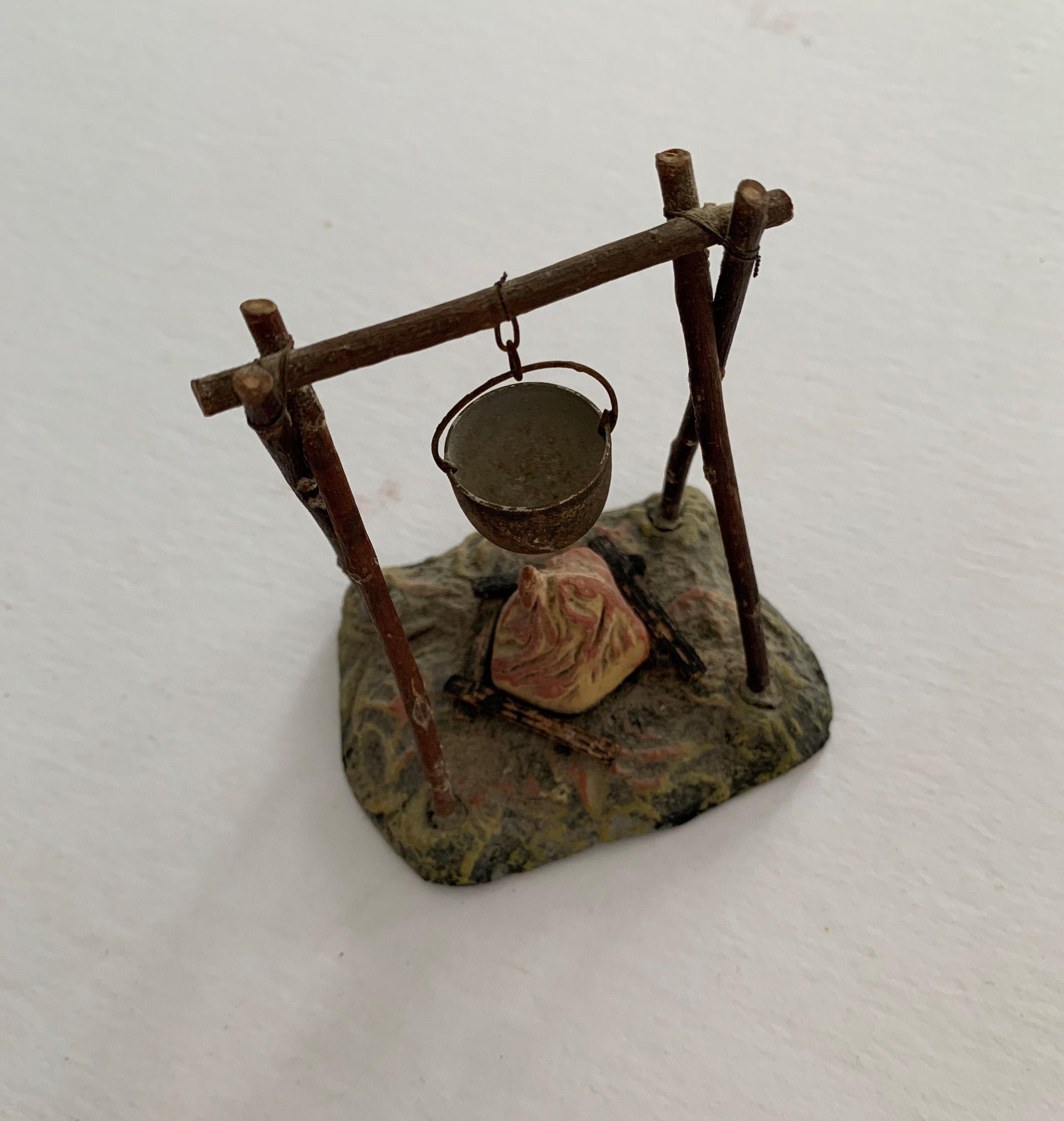 Antique Miniature Campfire Toy - Etsy