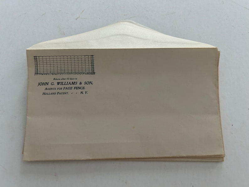 Vintage Unused Business Envelopes Advertising Page Fence - Etsy