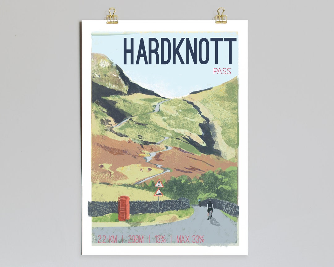 Hardknott Pass, Cycling Giclée Wall Art - Etsy UK