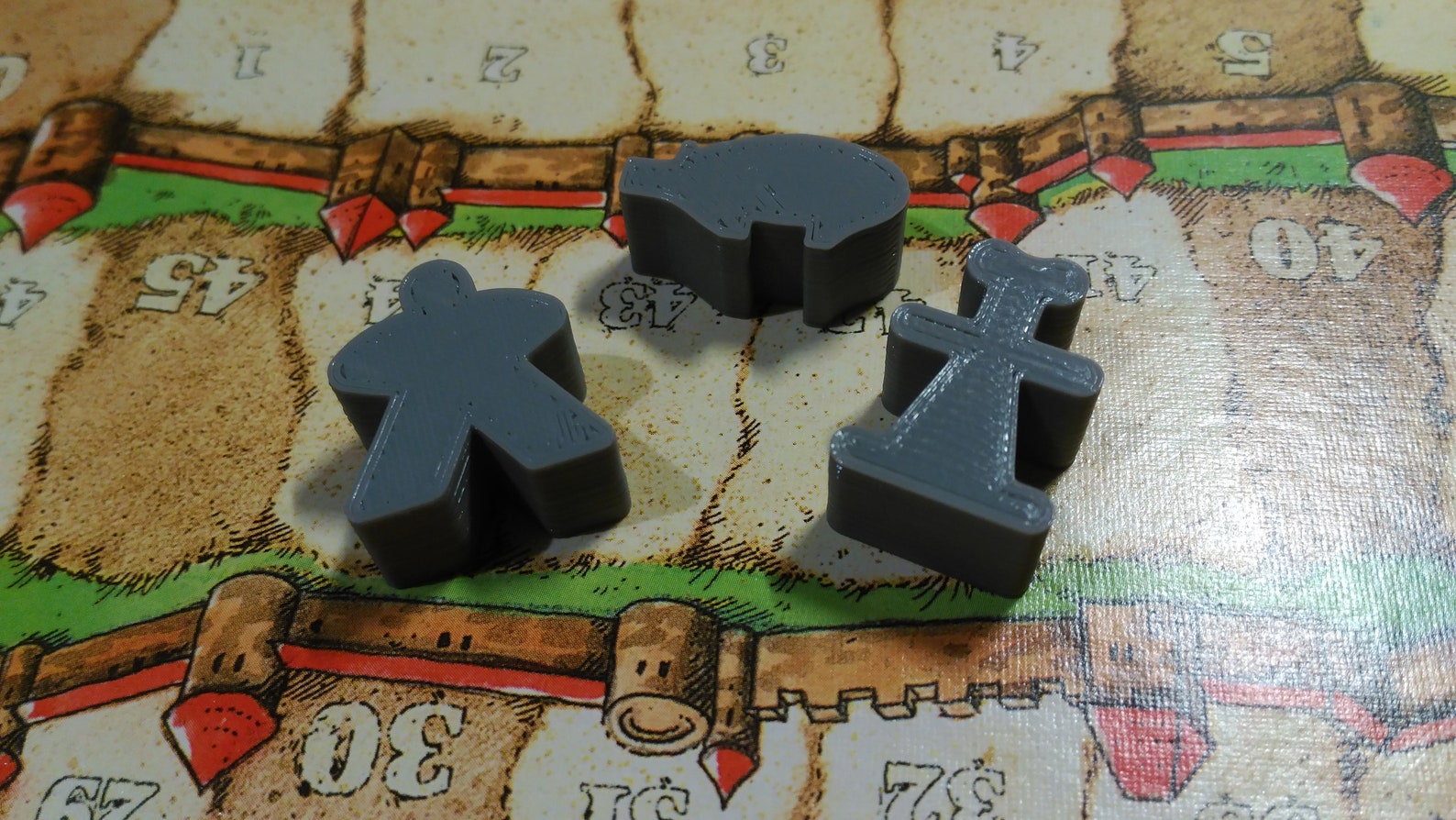 CARCASSONNE and Expansions - Meeples and Tokens for Board Game ...