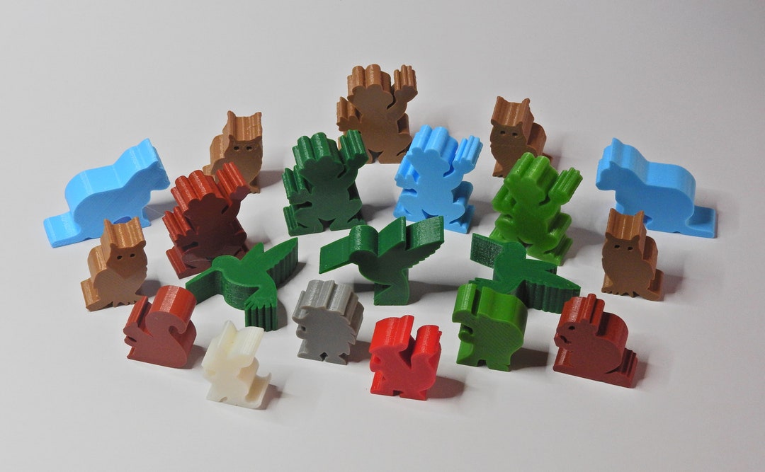 Meeples Animal Figures or Tokens Critters for Board Games - CASIOPEA3D ...