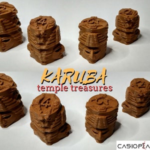KARUBA Temple Treasures, (16x) Tokens for Board Game (unofficial ...