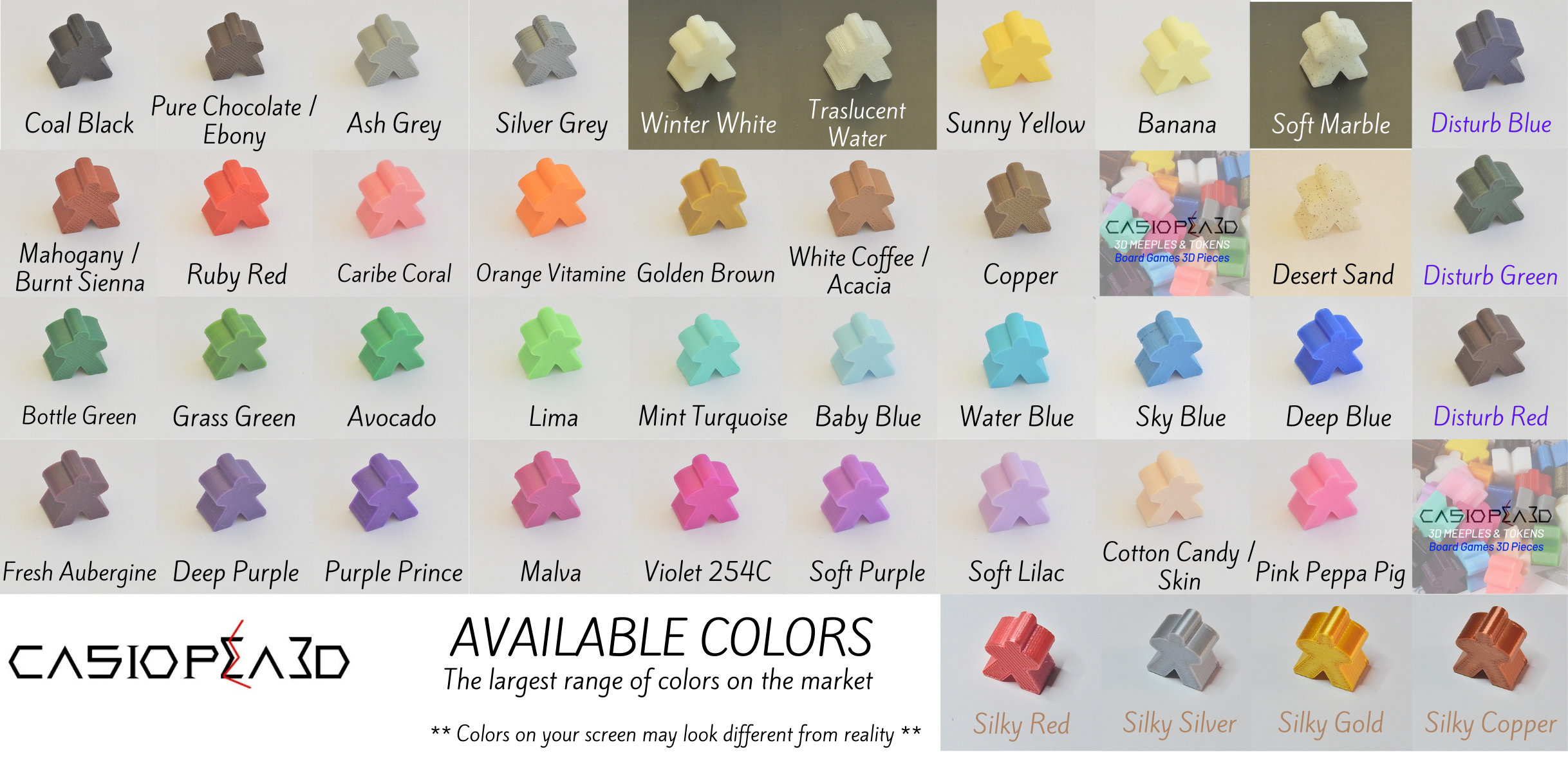 Meeples Animal Figures or Tokens Critters for Board Games - Etsy Canada