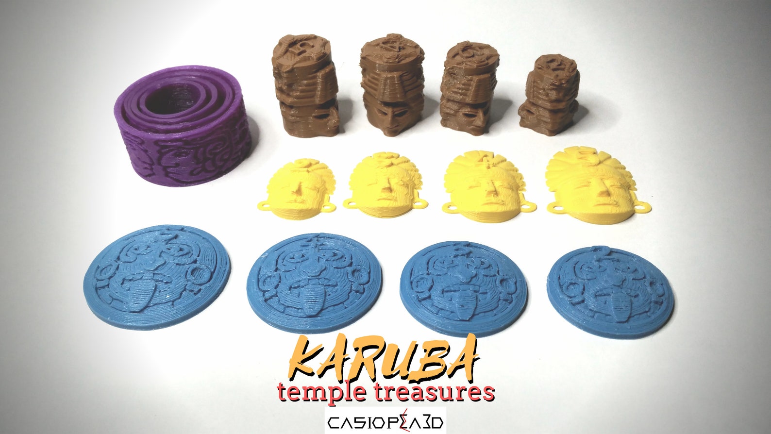 KARUBA Temple Treasures 16x Tokens for Board Game | Etsy