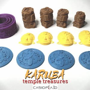 KARUBA Temple Treasures, (16x) Tokens for Board Game (unofficial ...