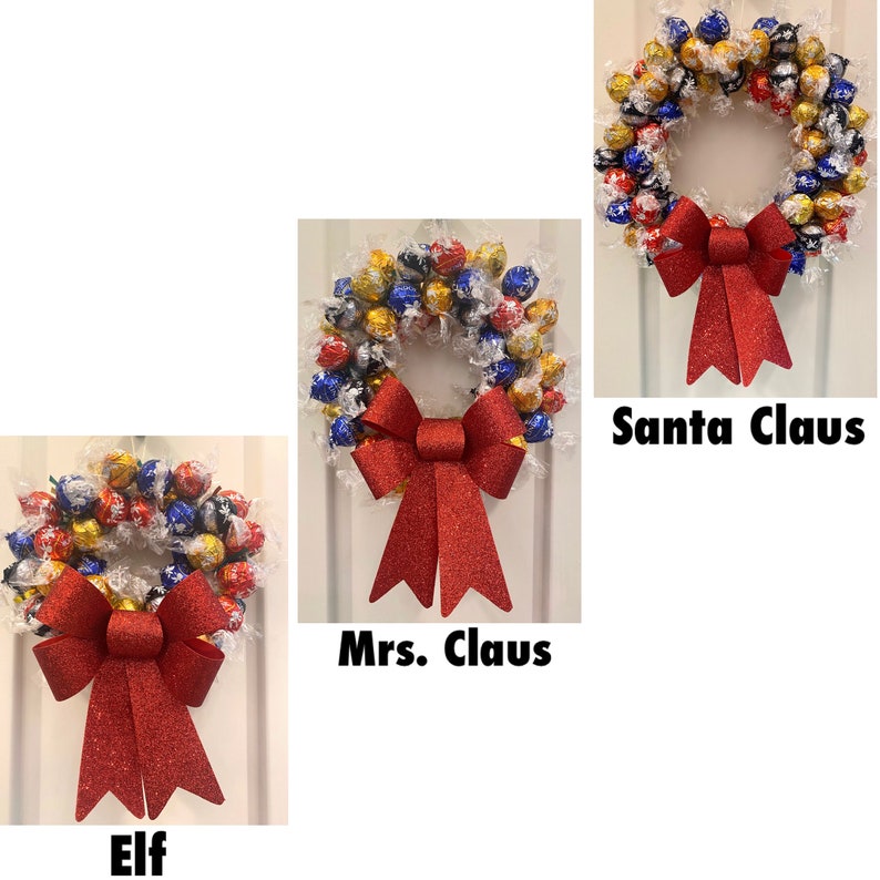 Lindt Lindor Chocolate Candy Wreath Elf - Etsy