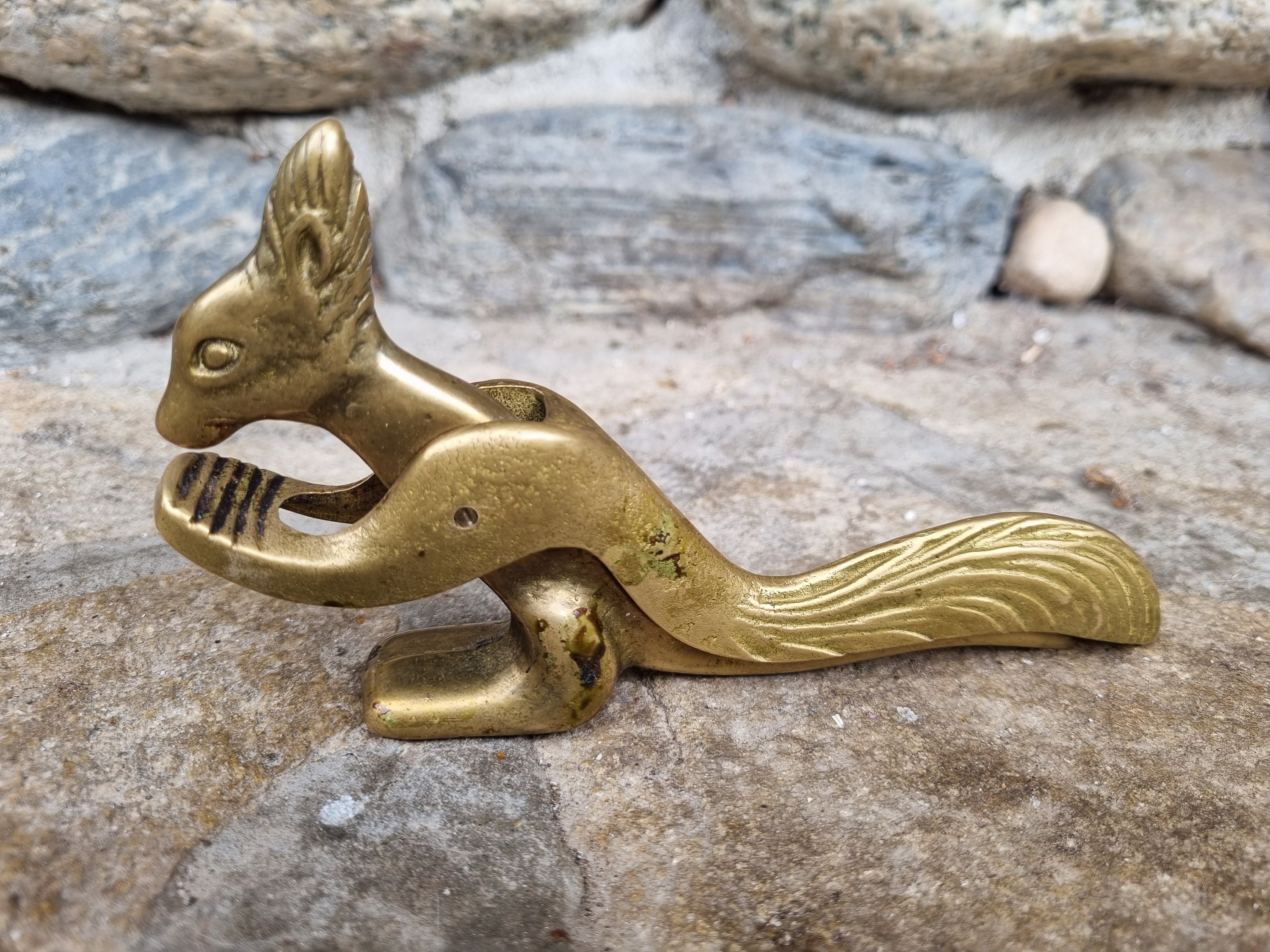 Vintage Brronze Nutcracker Squirrel Rare Nutcracker Squirrel - Etsy