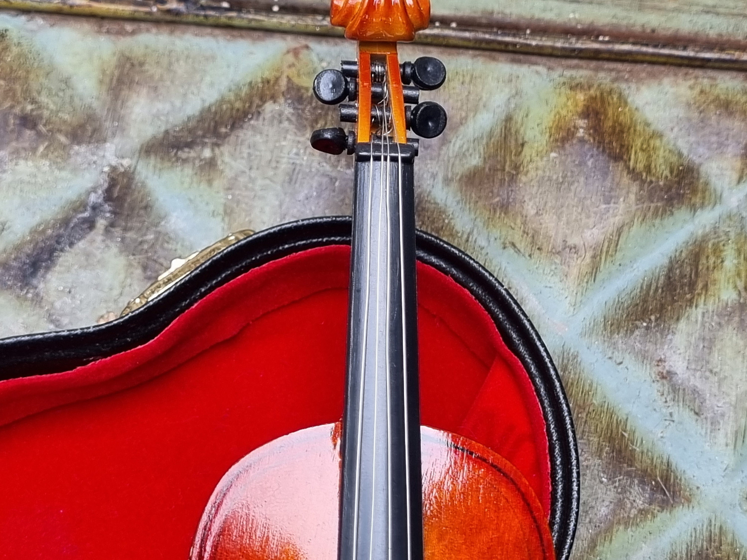 Miniatures Wooden Model of Music Instrument Violin Miniature - Etsy