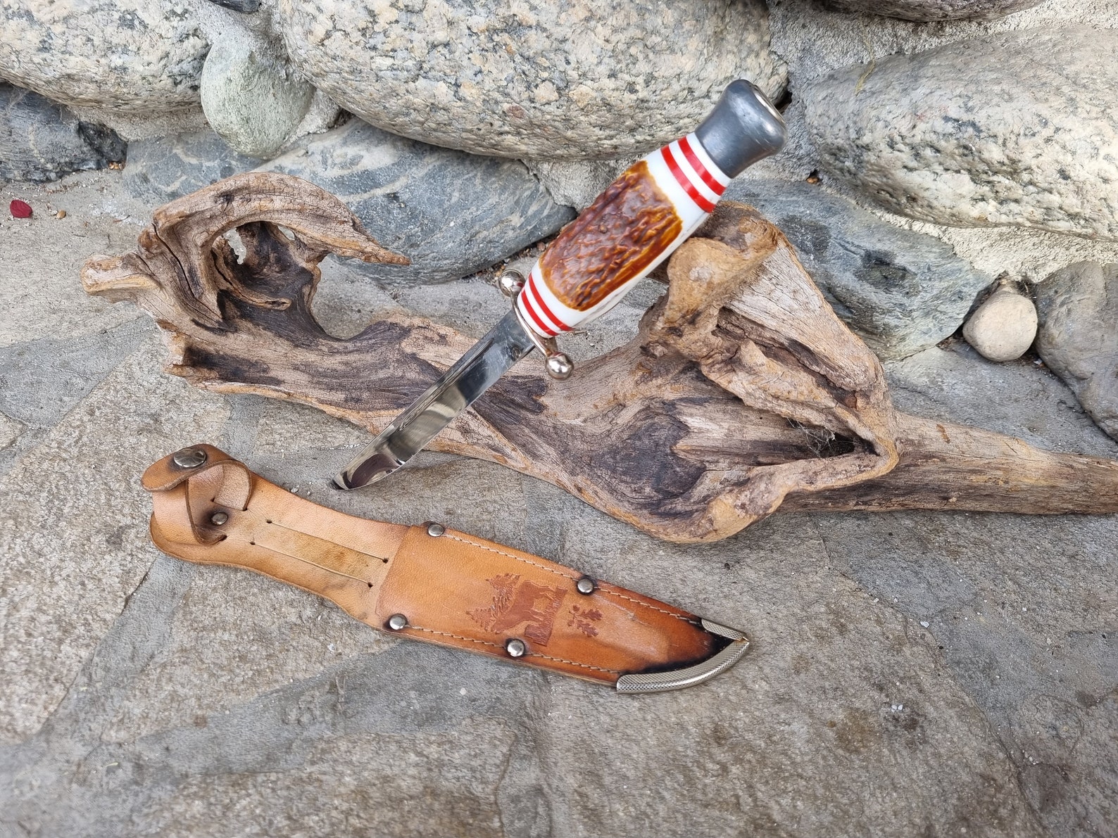 Hand Made Unique Knife an Old Knife With an Horn Handl - Etsy