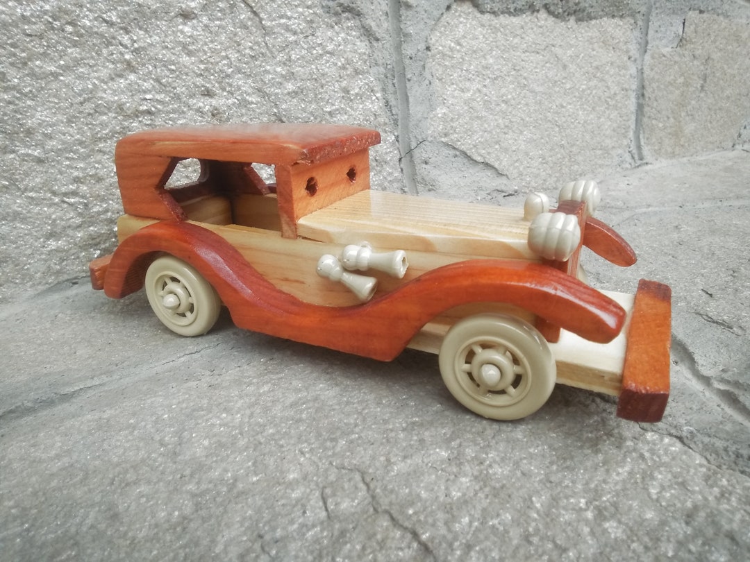 Hand Made Model Old Car Wooden Model Retro Car Wooden Toys Wooden ...