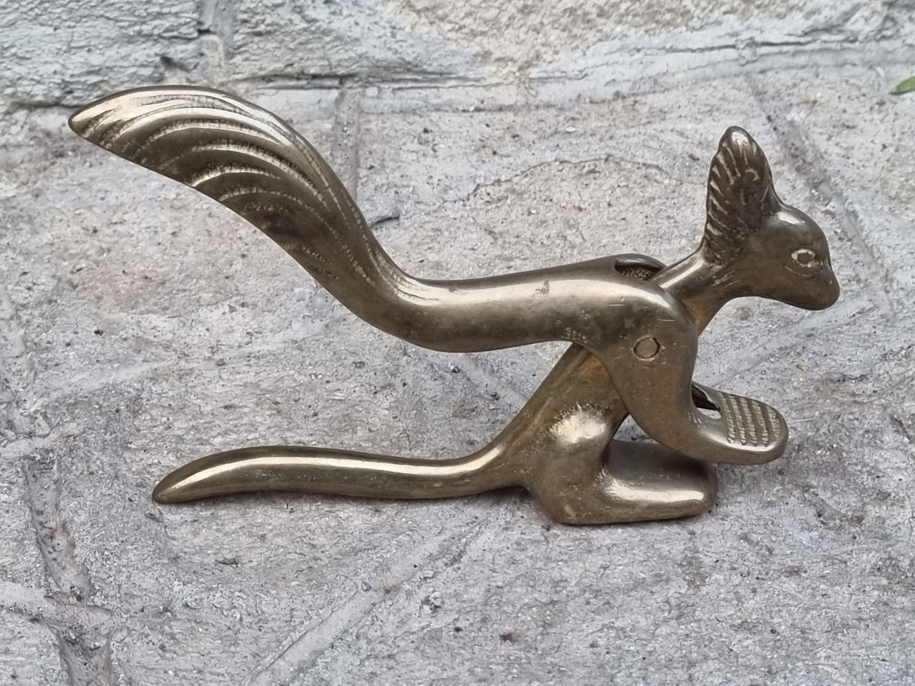 Vintage Brronze Nutcracker Squirrel Rare Nutcracker Squirrel Solid ...