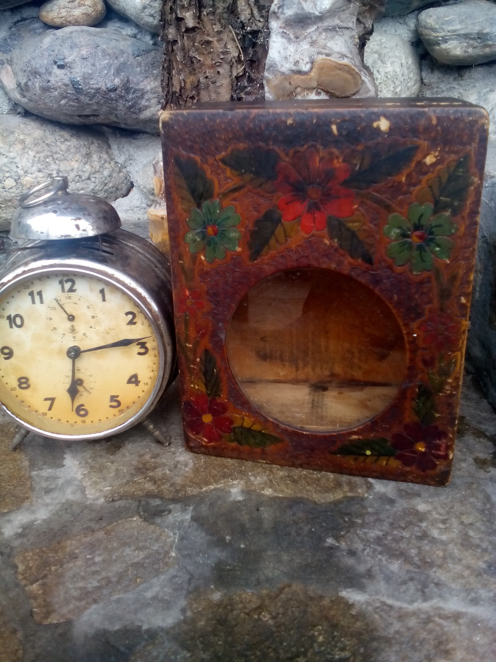 Antique Clock Box and Gustav Becker Alarm Clock Old Wooden - Etsy