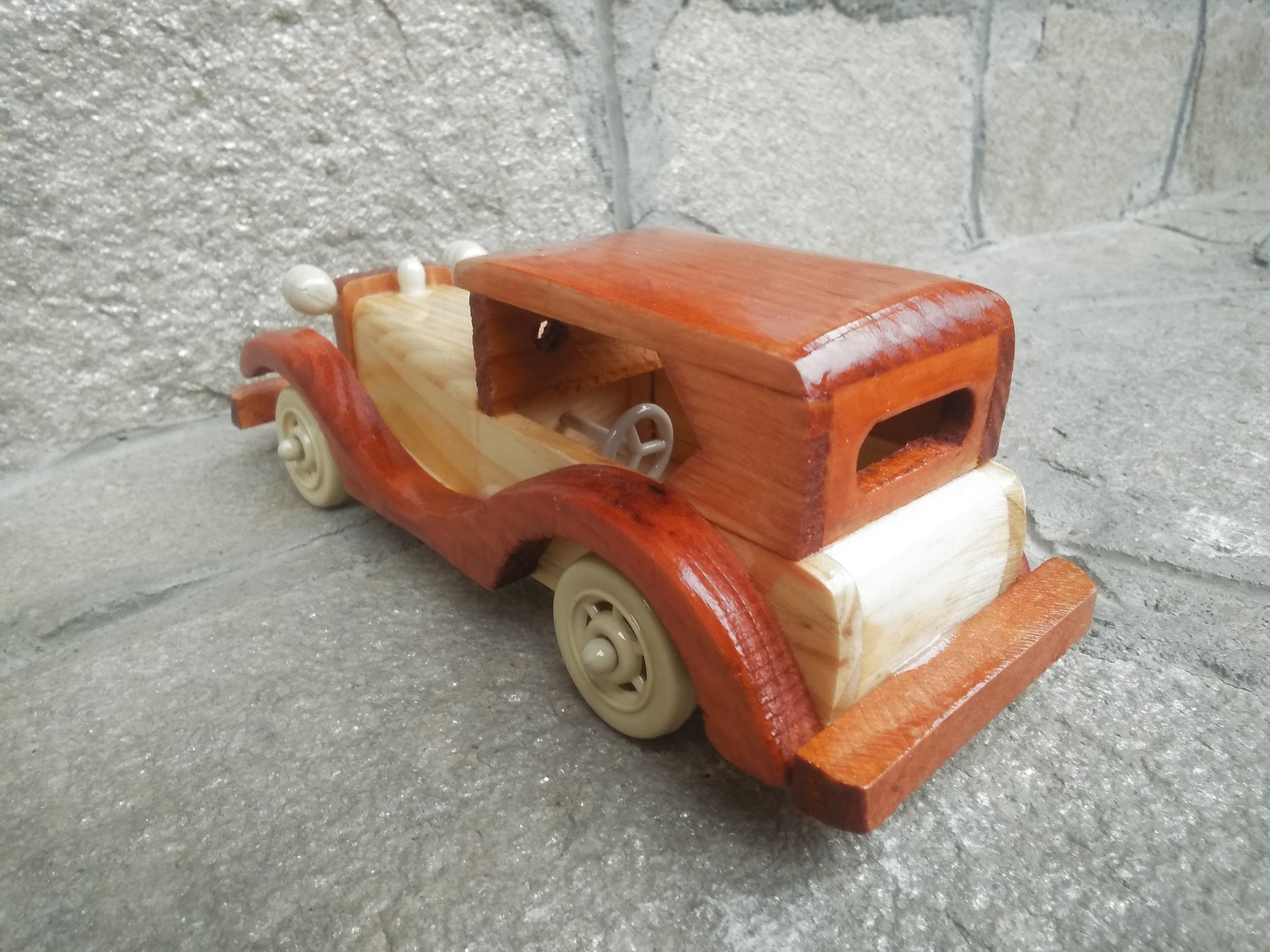 Hand Made Model Old Car Wooden Model Retro Car Wooden Toys | Etsy
