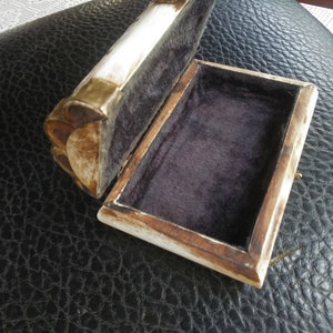 Vintage Hinged Jewelry Box With Bone Old Bone Jewelry Box Big Box With ...