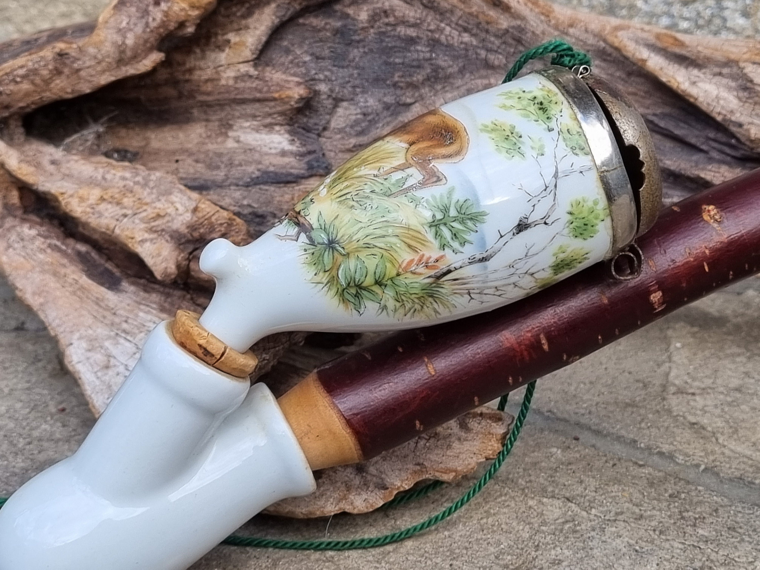 Old Porcelain Tobacco Pipe Vintage Porcelain Pipe Old - Etsy