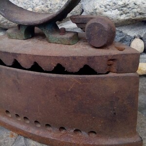 Very Old Iron Vintage Iron 1800's Very Rare Cast Iron Iron Coal ...