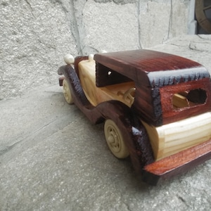 Hand Made Model Old Car - Wooden Model Retro Car - Wooden Toys - Wooden ...