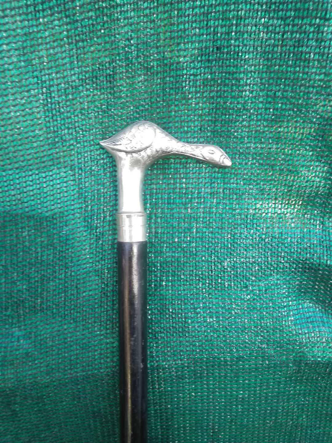 Walking Stick With Goose Vintage Cane Metal Sculpture Duck Retro ...