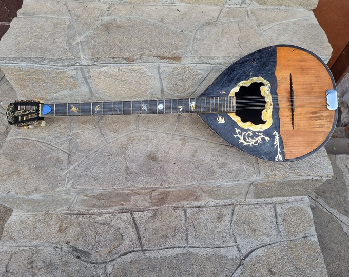 Old Musical Instrument BOUZOUKI Antique Greec String Instrument Rare ...