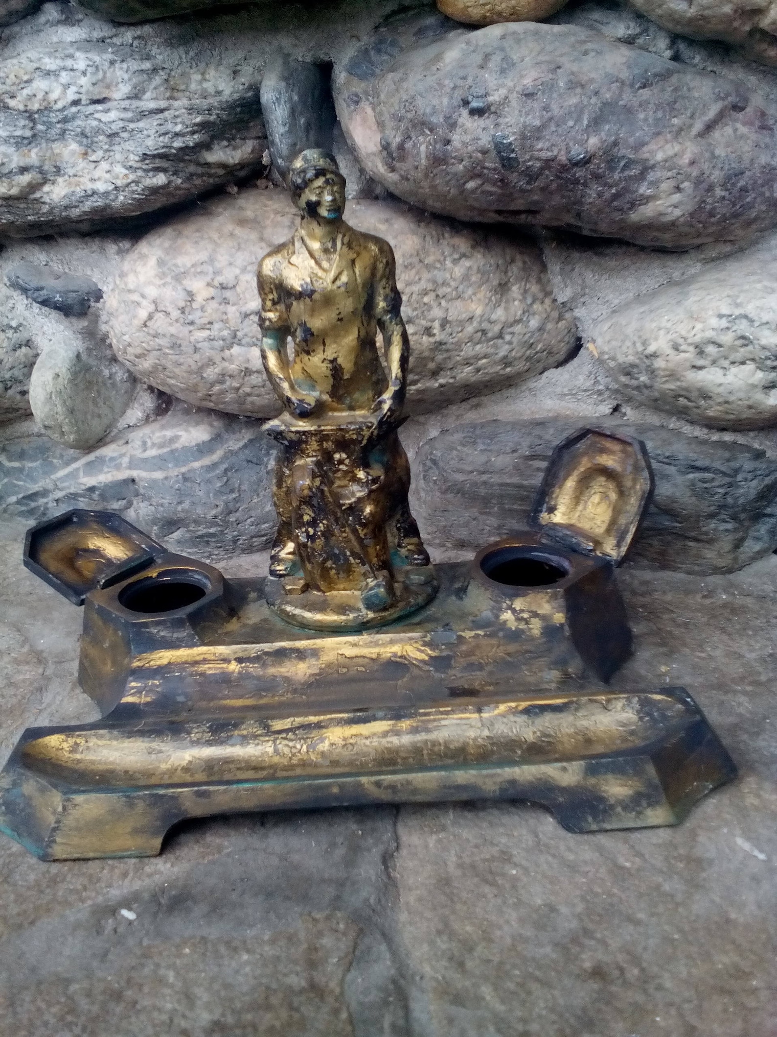 Vintage Metal Ink Well Old Iron Ink Well Antique Ink Well - Etsy