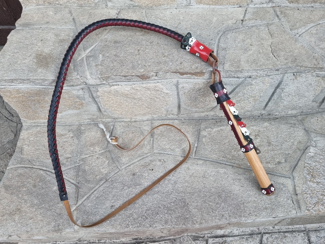 Indiana Jones Whip Natural Leather From Bull Old Model Leather Whip ...