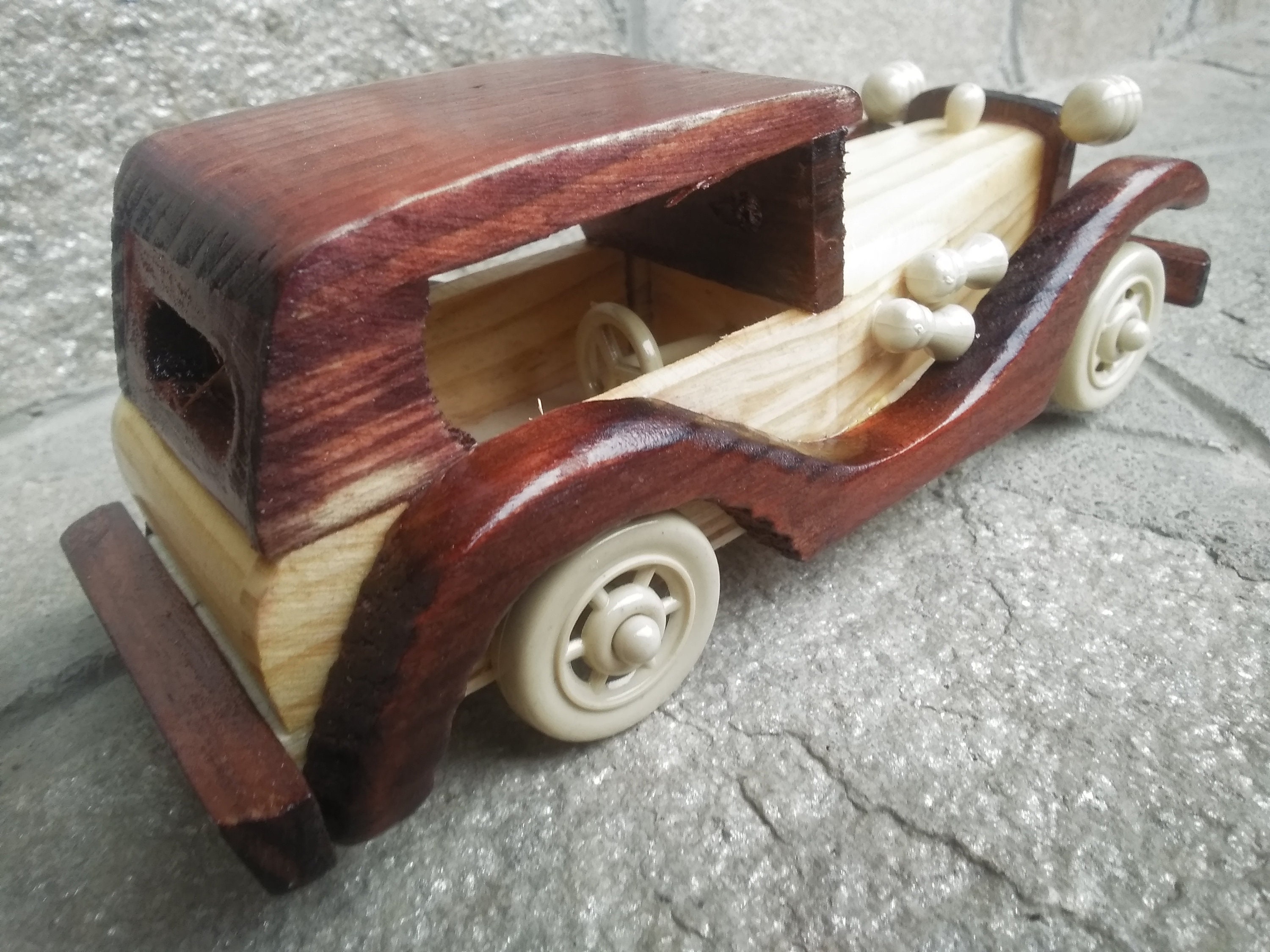Hand Made Model Old Car Wooden Model Retro Car Wooden Toys | Etsy