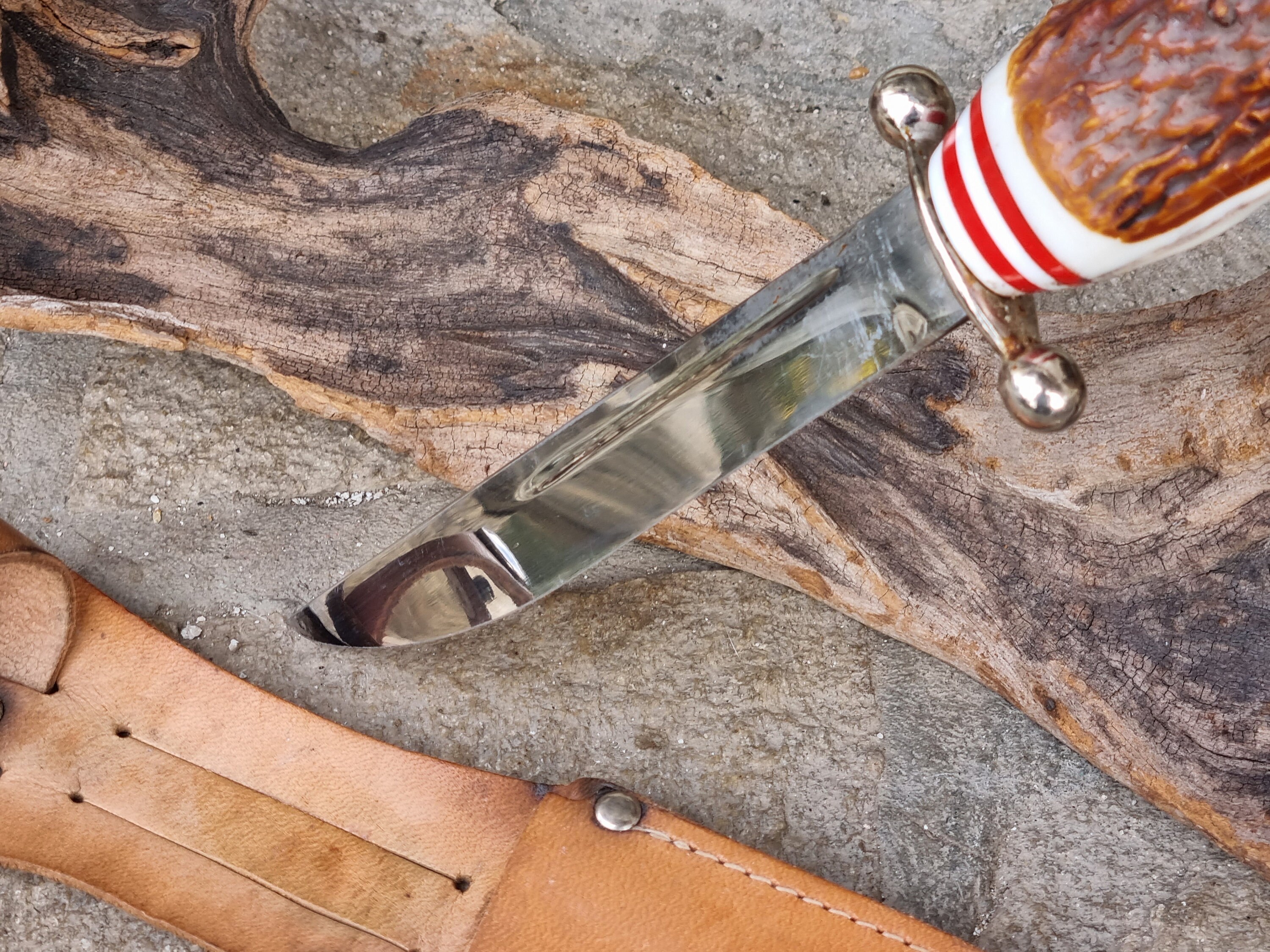 Hand Made Unique Knife an Old Knife With an Horn Handl - Etsy